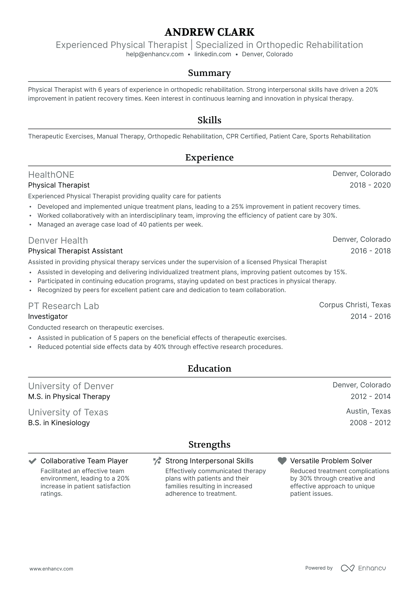 10 Physical Therapist Assistant Resume Examples & Guide for 2026