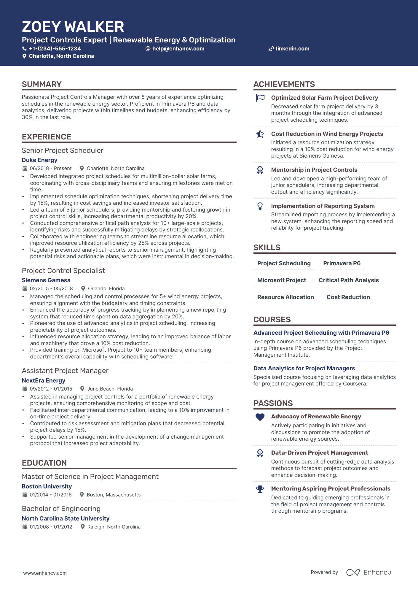 5 Project Controls Manager Resume Examples & Guide for 2024