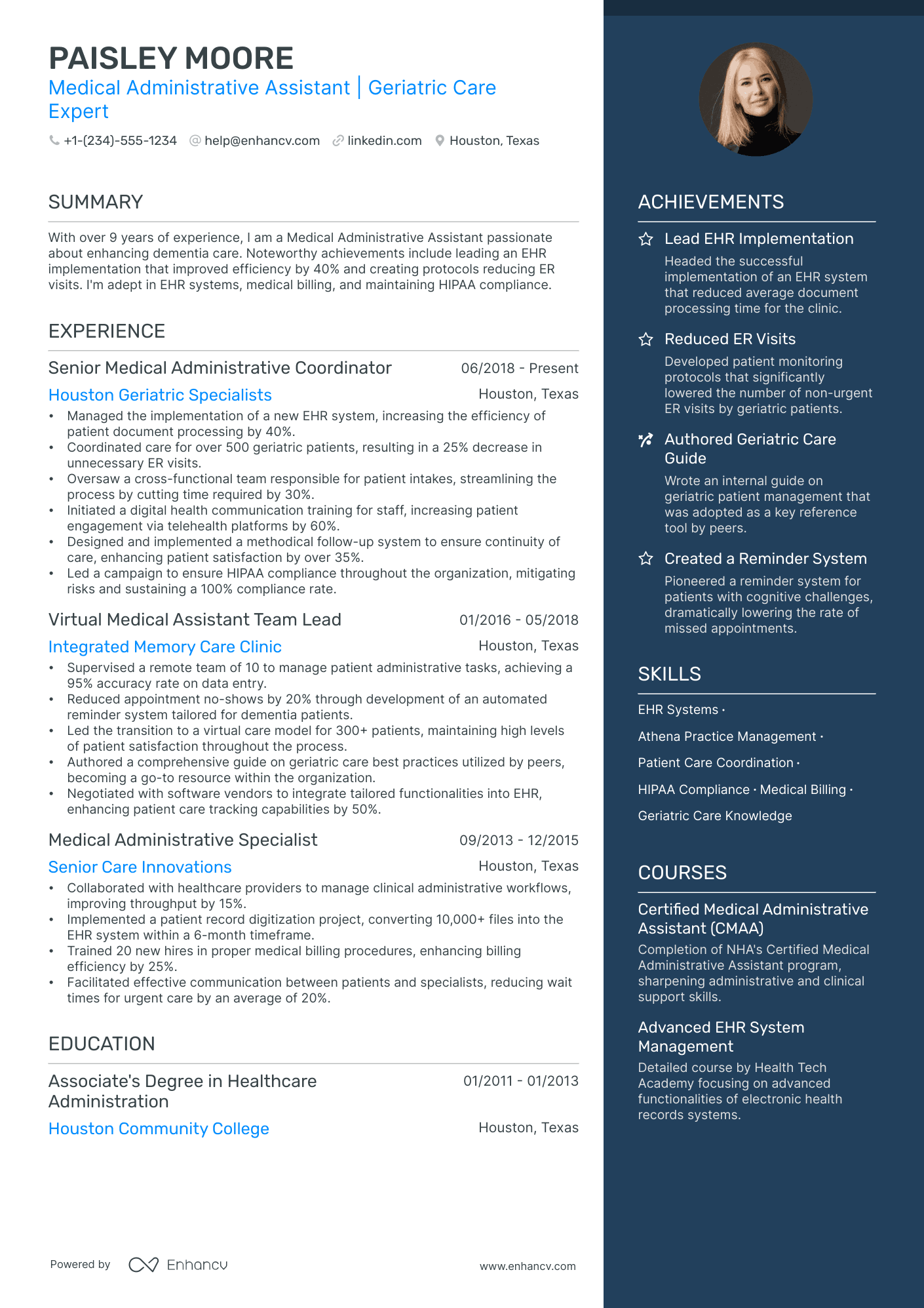 5 Medical Administrative Assistant Resume Examples & Guide for 2024