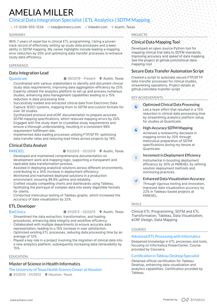 10 SAS Clinical Programmer Resume Examples & Guide for 2025