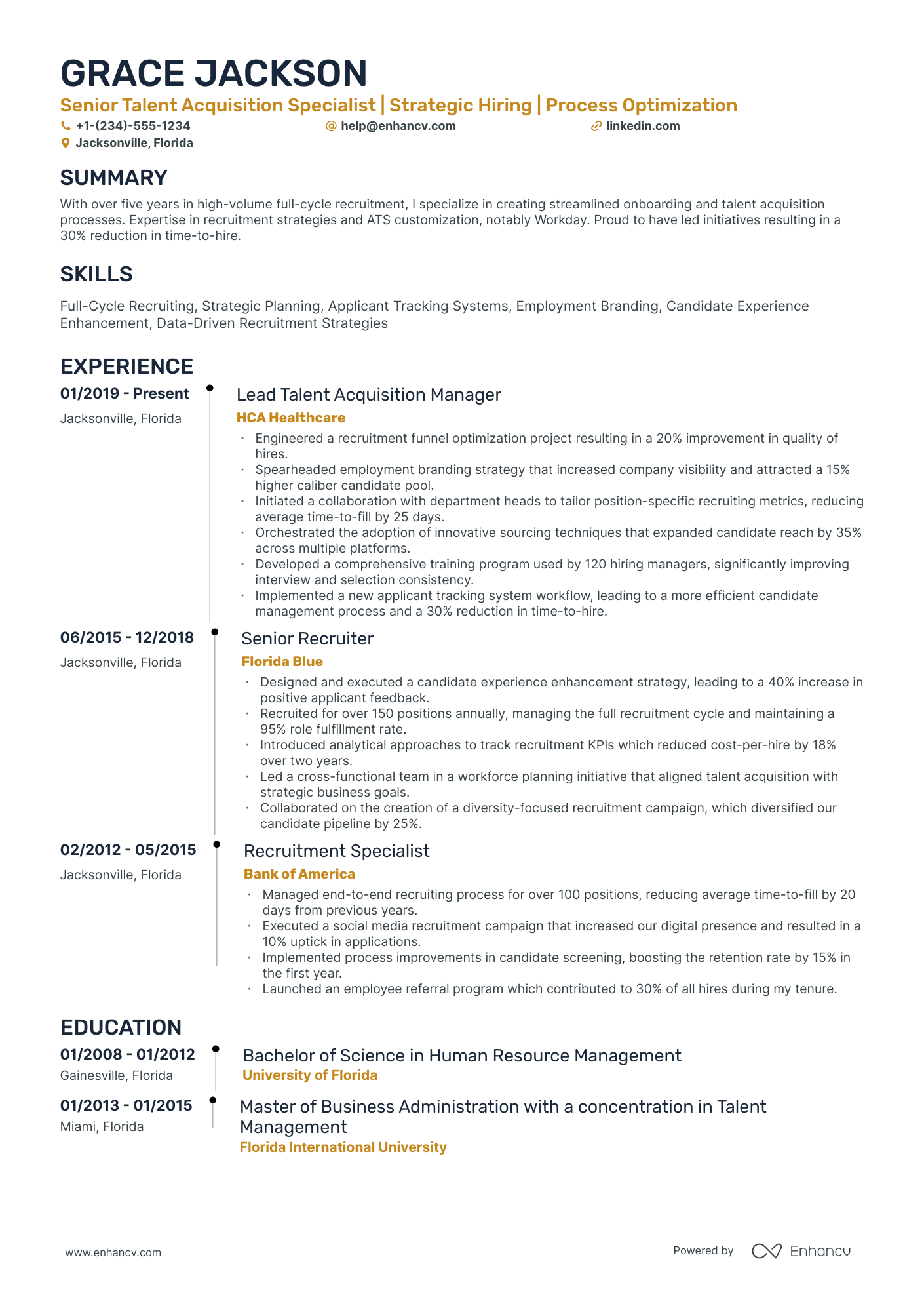 10 Recruitment Manager Resume Examples & Guide for 2026