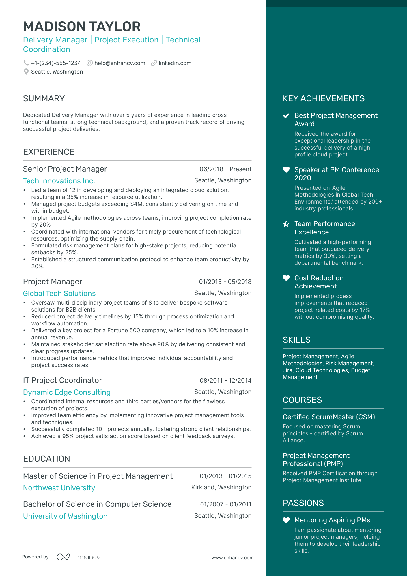 10 Delivery Manager Resume Examples & Guide for 2025