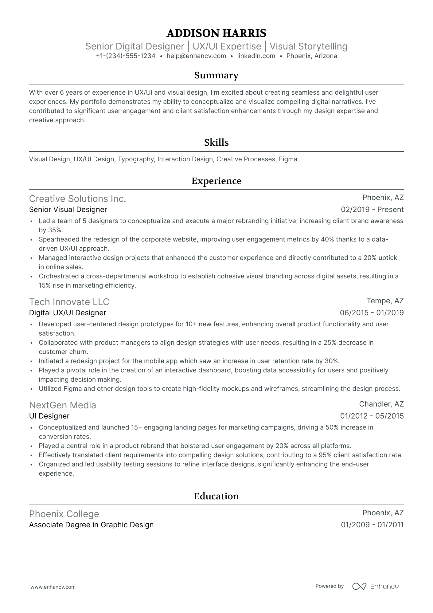 10 Digital Designer Resume Examples & Guide for 2025