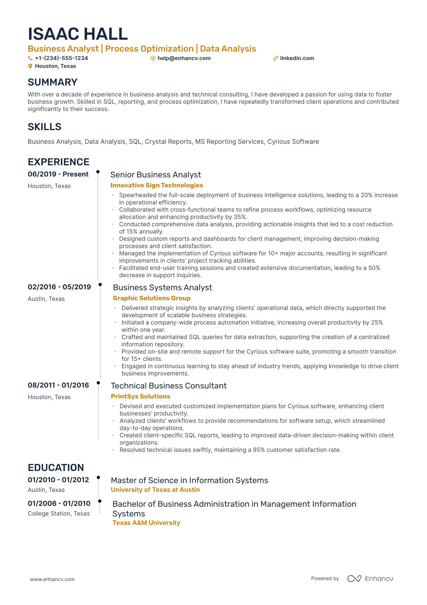 10 Software Business Analyst Resume Examples & Guide for 2026