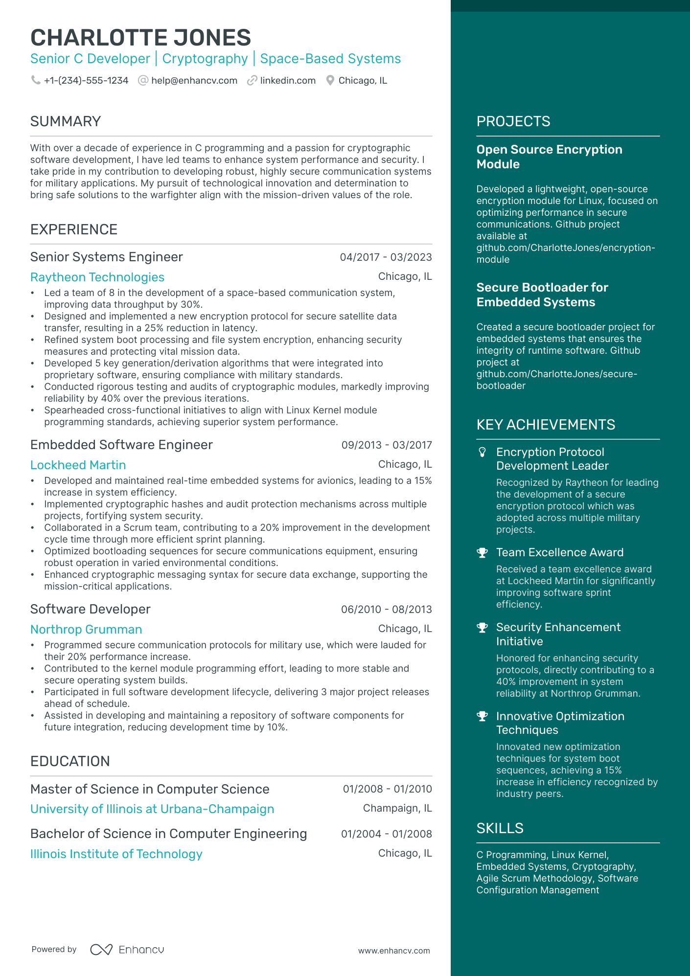 10 C Developer Resume Examples & Guide for 2025