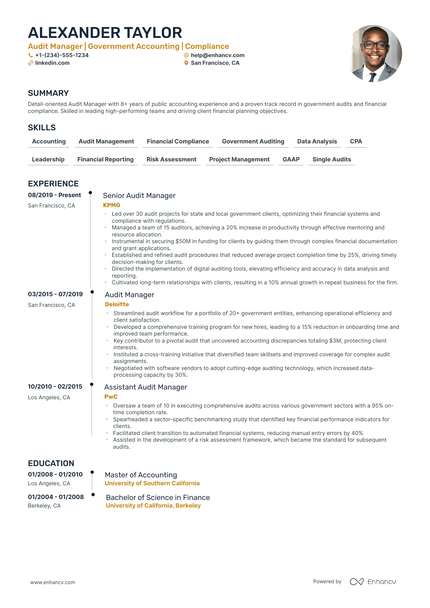 5 Audit Director Resume Examples & Guide for 2024