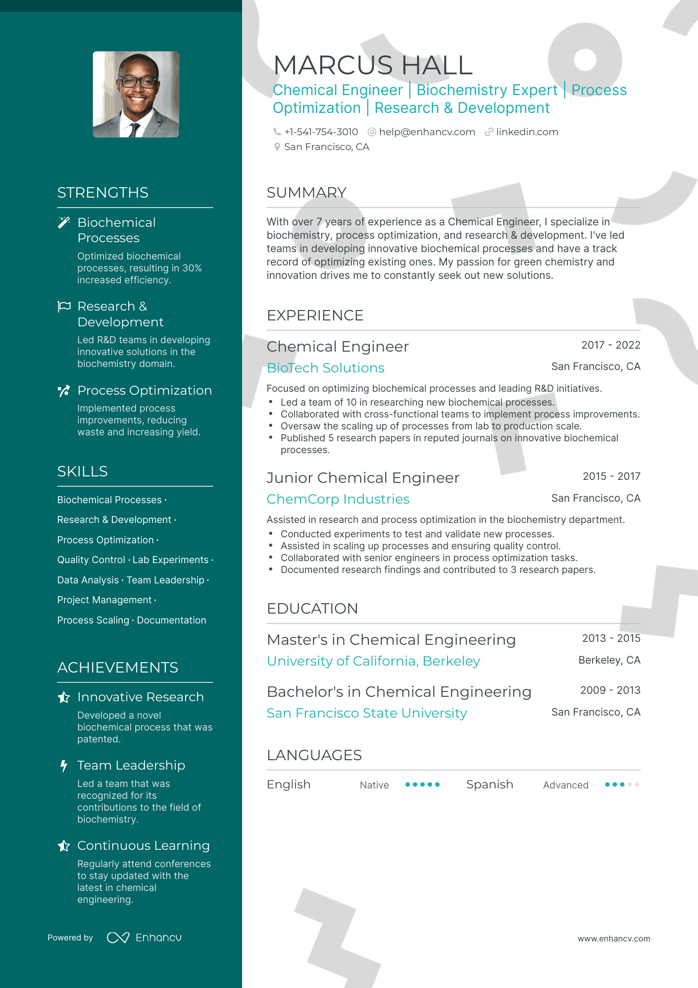 5 Chemical Engineer Resume Examples & Guide for 2024