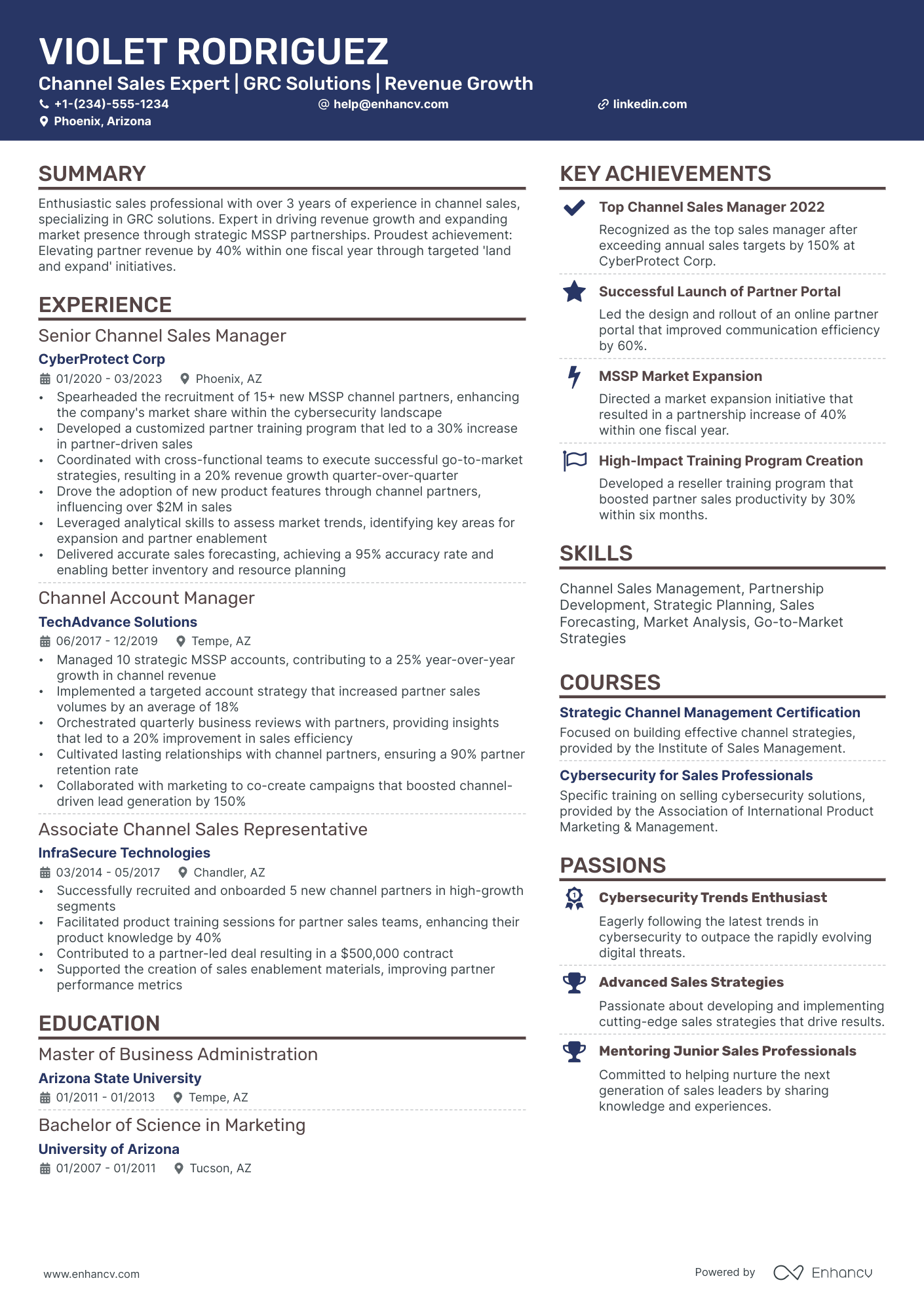 10 Channel Sales Manager Resume Examples & Guide for 2025