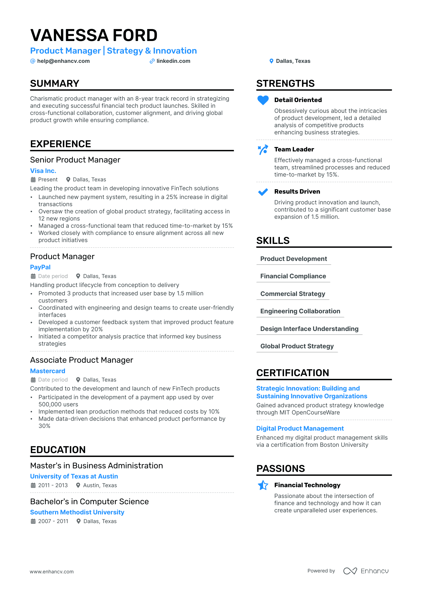 5 Senior Product Manager Resume Examples & Guide for 2024