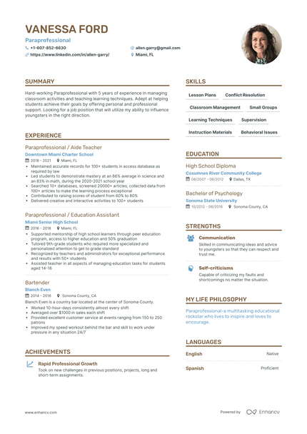 5 Paraprofessional Resume Examples & Guide for 2023