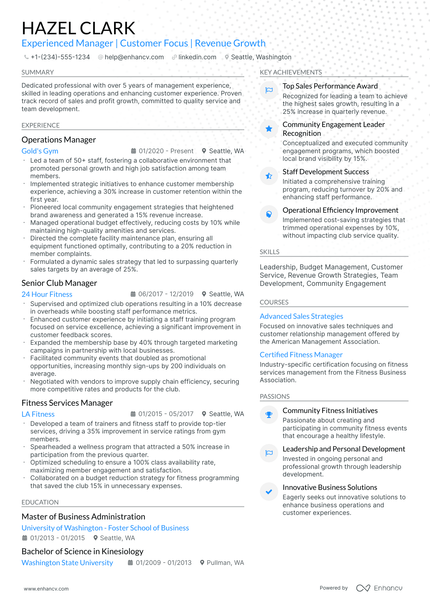 10 Club Manager Resume Examples & Guide for 2026