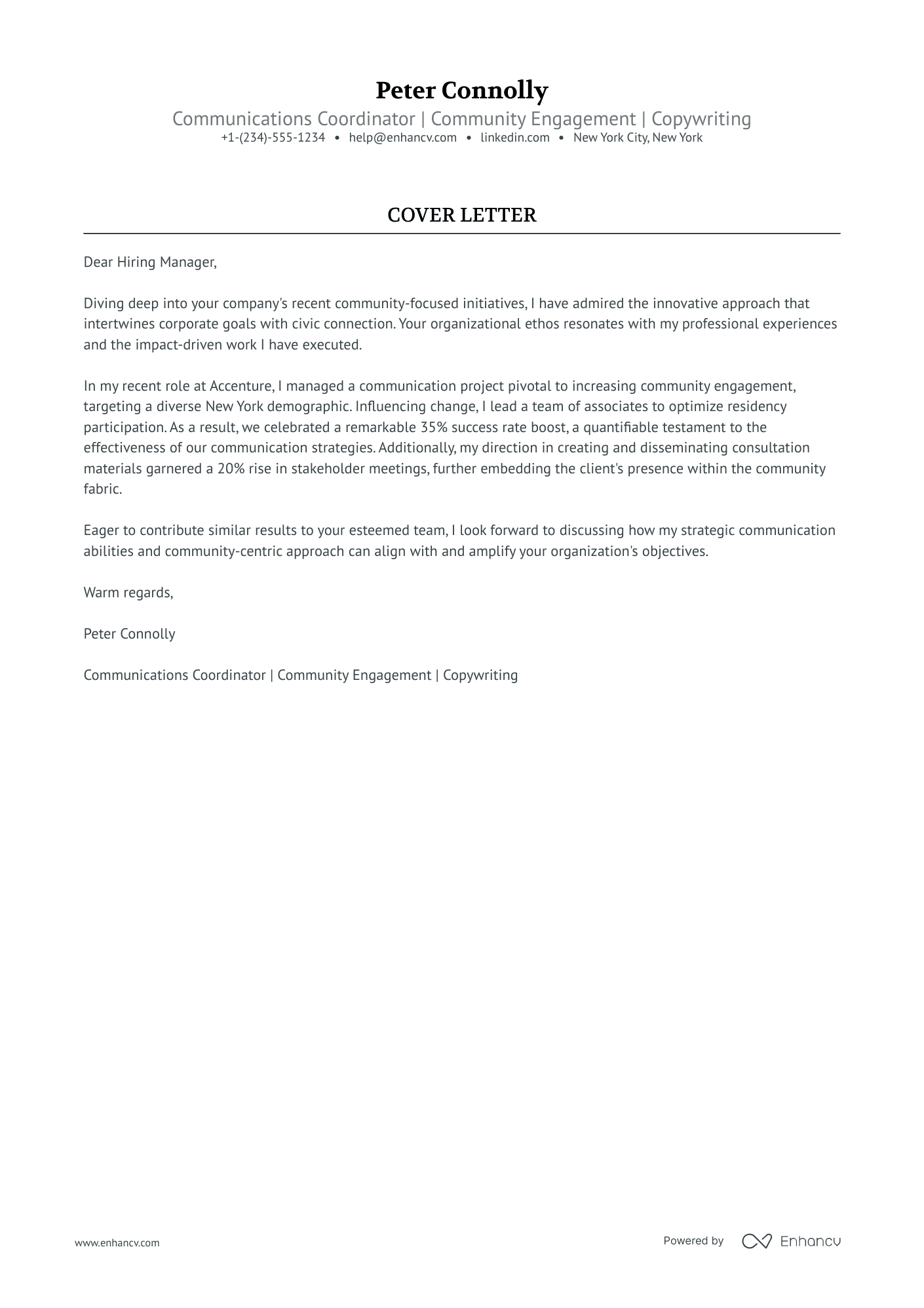 7 Professional Communication Manager Cover Letter Examples and Template ...