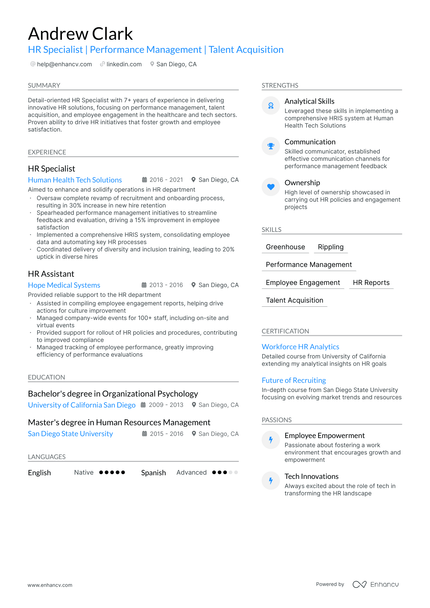 5 Human Resources Intern Resume Examples & Guide for 2024