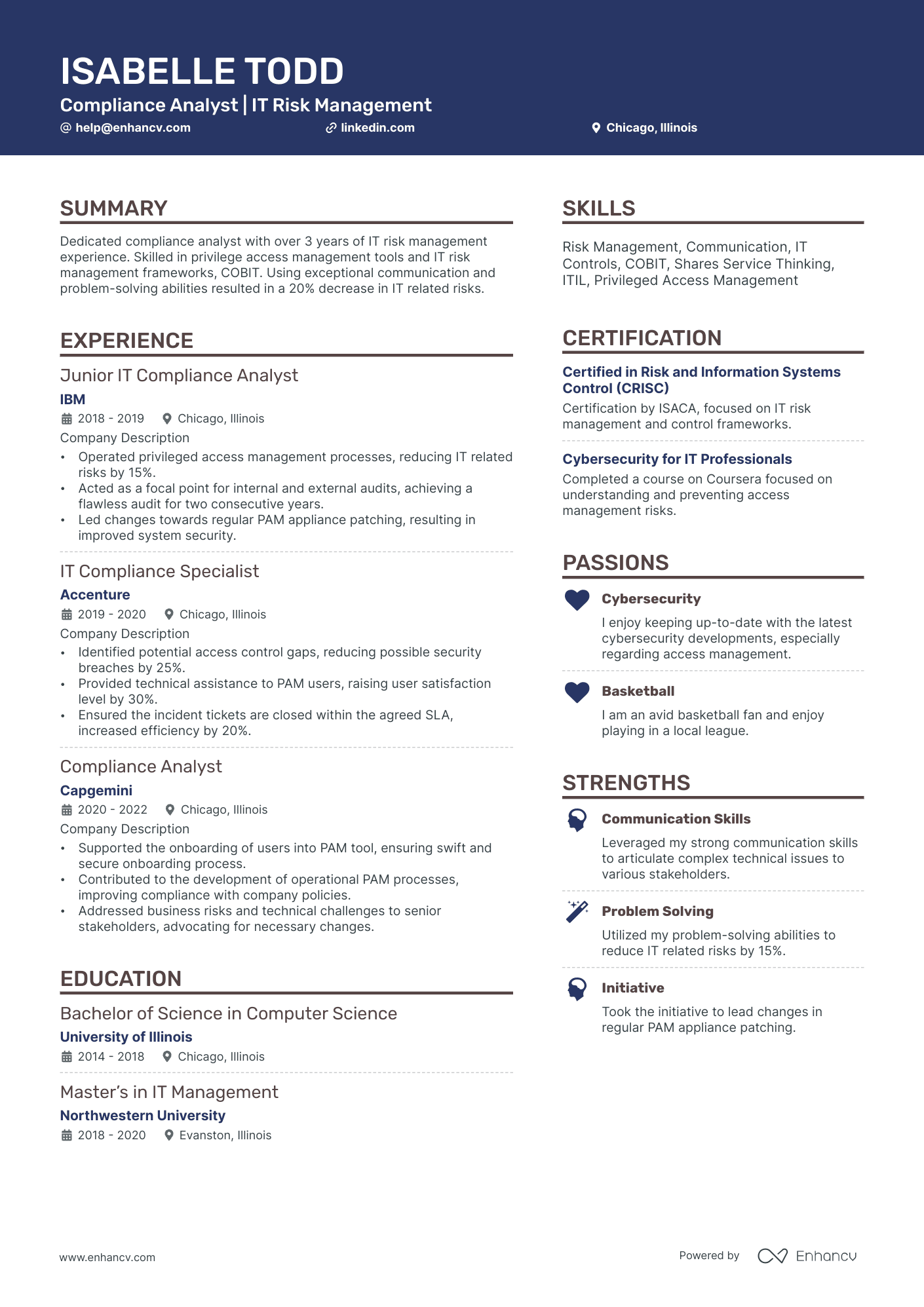 10 Compliance Analyst Resume Examples & Guide for 2026