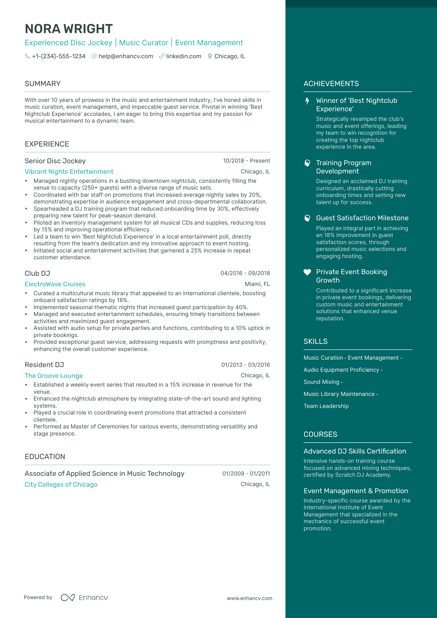 5 DJ Resume Examples & Guide for 2024