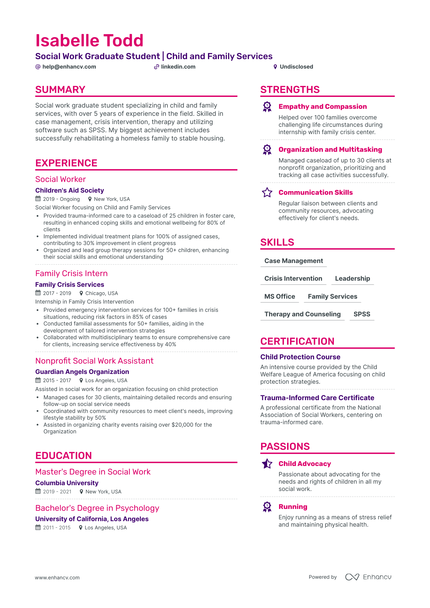 9 Social Worker Resume Examples & Guide for 2024