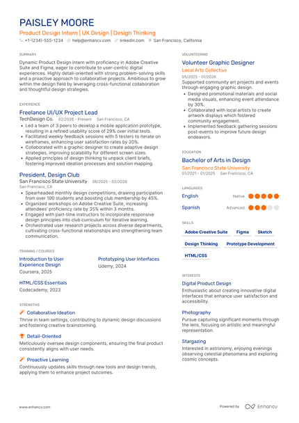 21 Product Designer Resume Examples & Guide for 2026