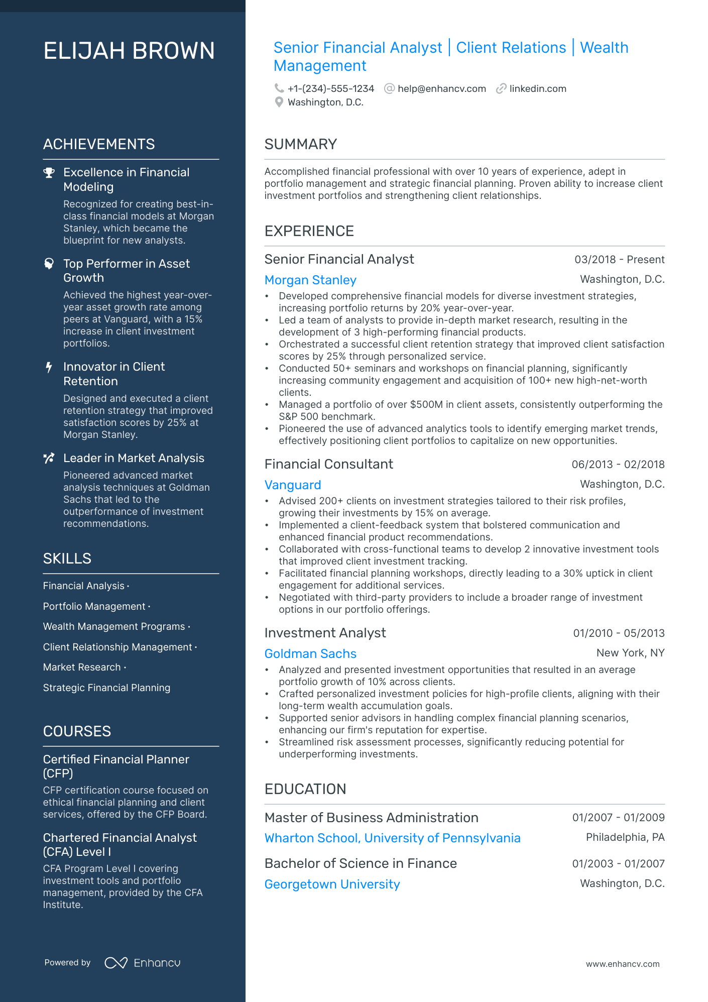 5 Financial Advisor Resume Examples & Guide for 2025