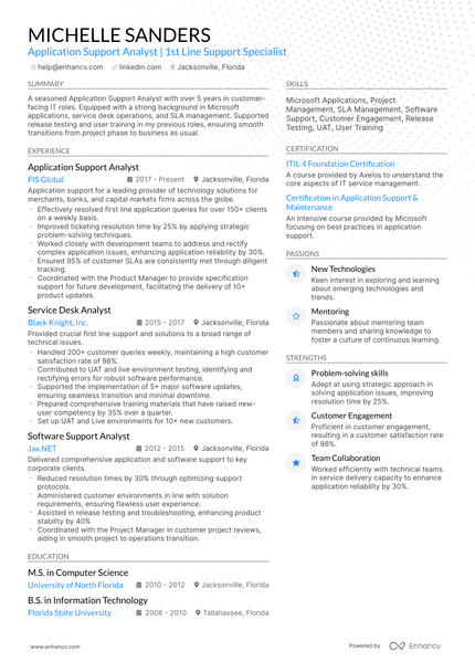 10 Application Support Analyst Resume Examples & Guide for 2026