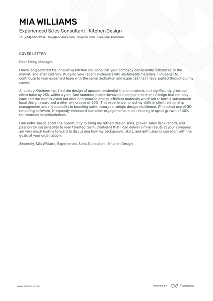7 Professional Interior Designer Cover Letter Examples and Template for ...