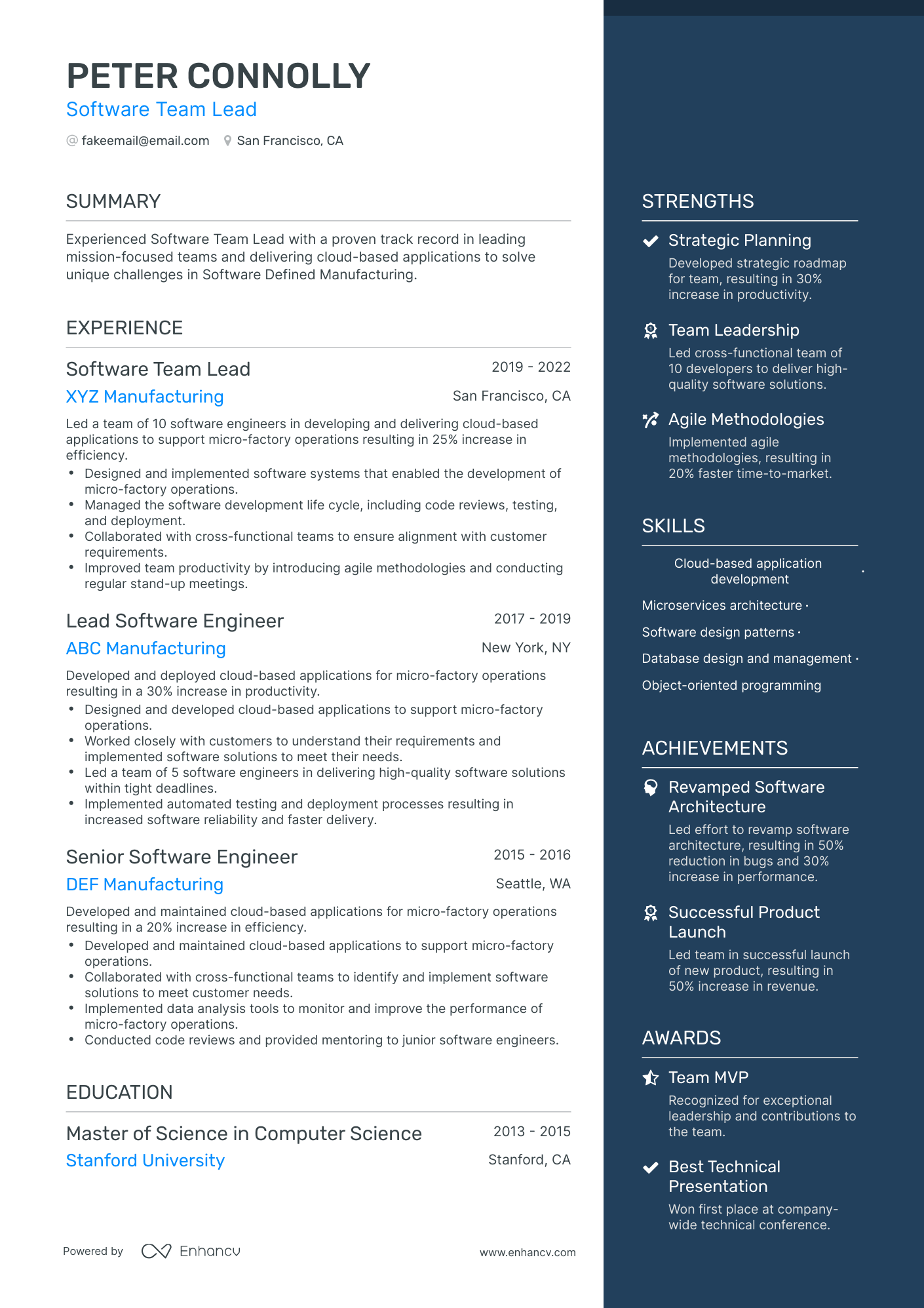 5 Software Team Lead Resume Examples & Guide for 2024