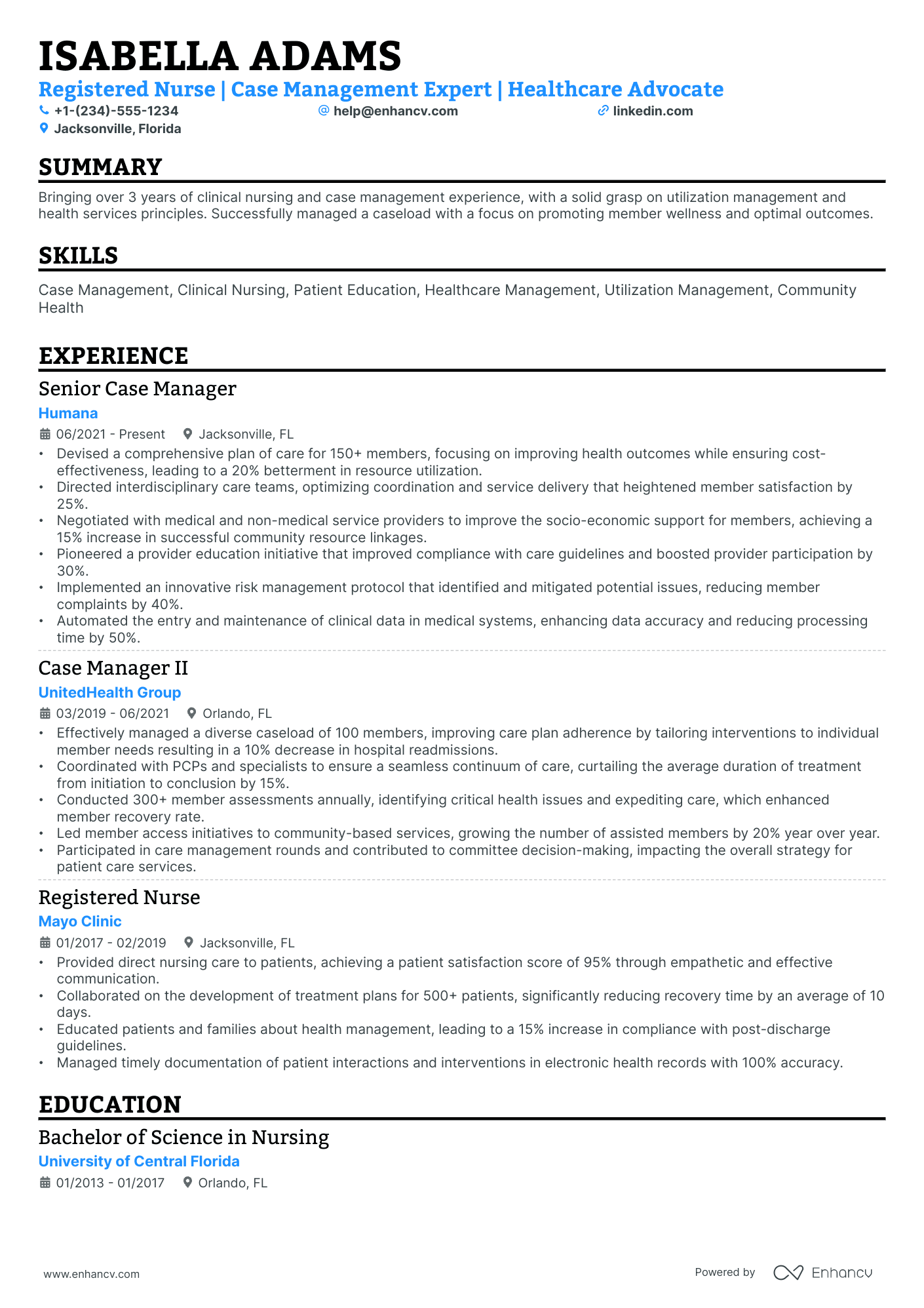 10 Care Manager Resume Examples & Guide for 2026