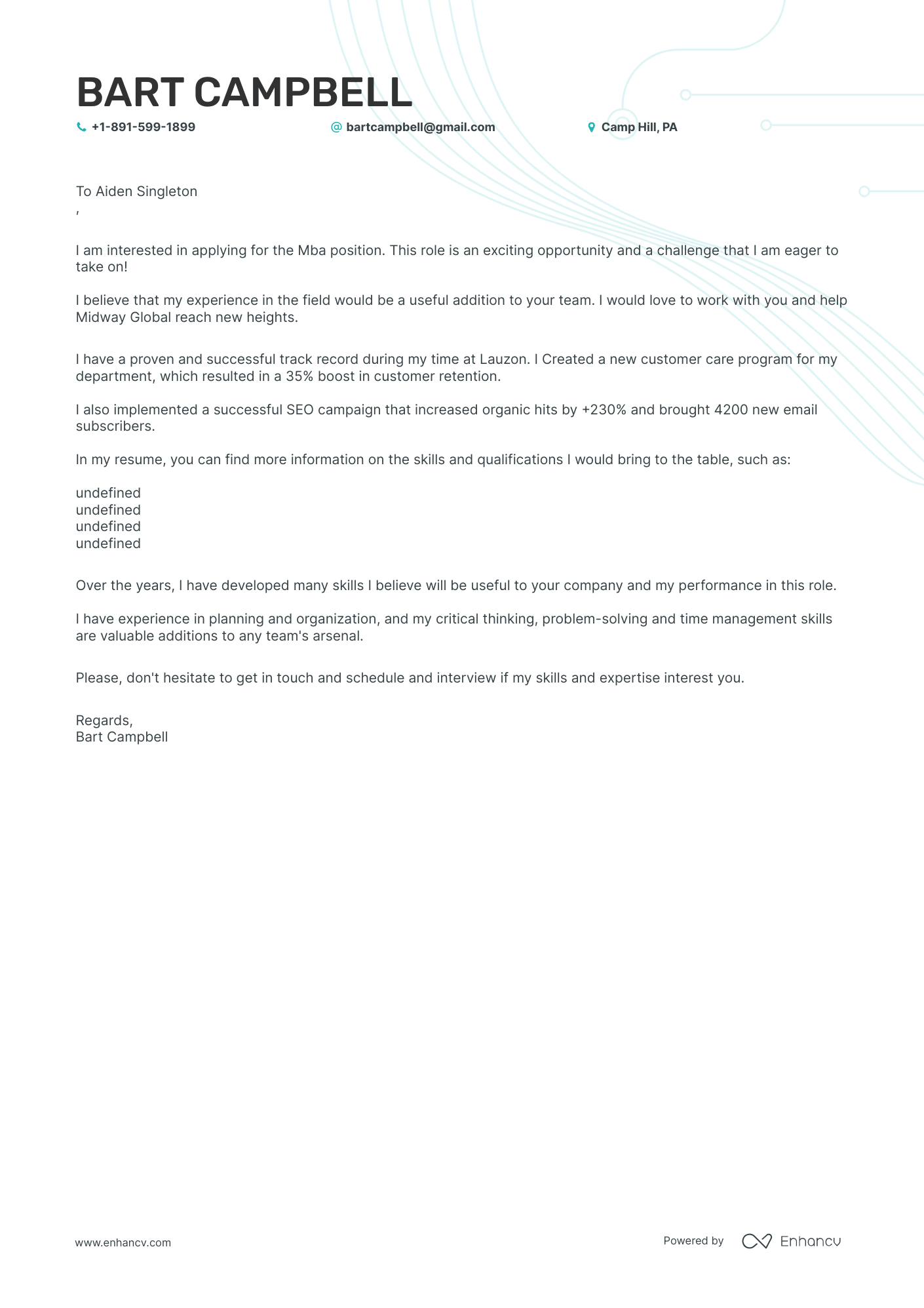 Real Mba Cover Letter Example for 2024