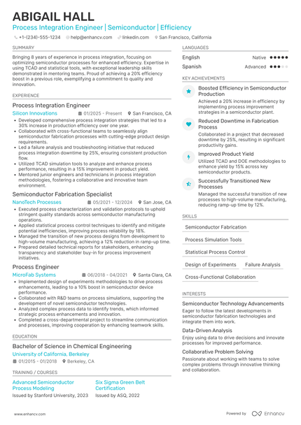 21 Process Engineer Resume Examples & Guide for 2026
