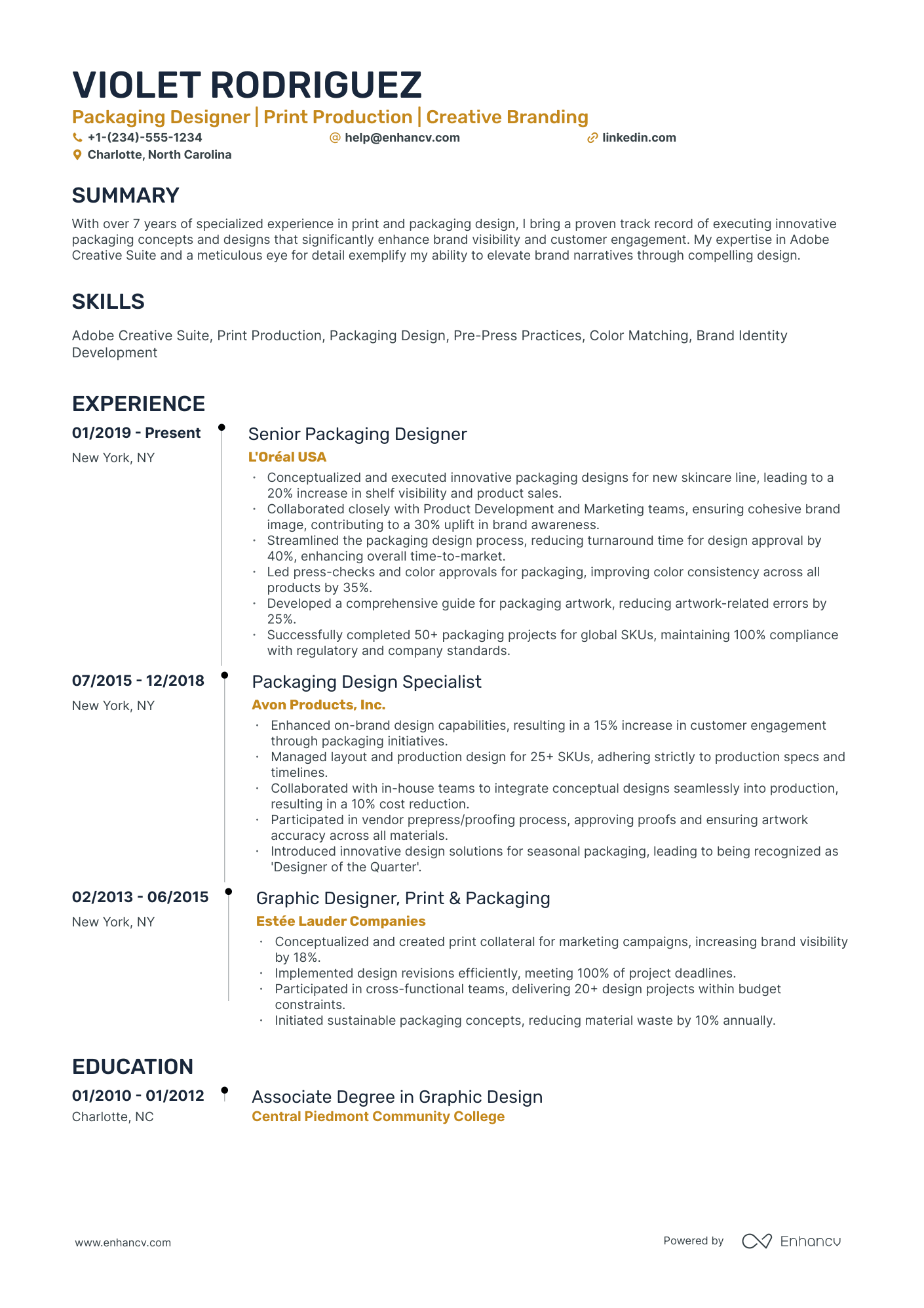 10 Packaging Designer Resume Examples & Guide for 2026