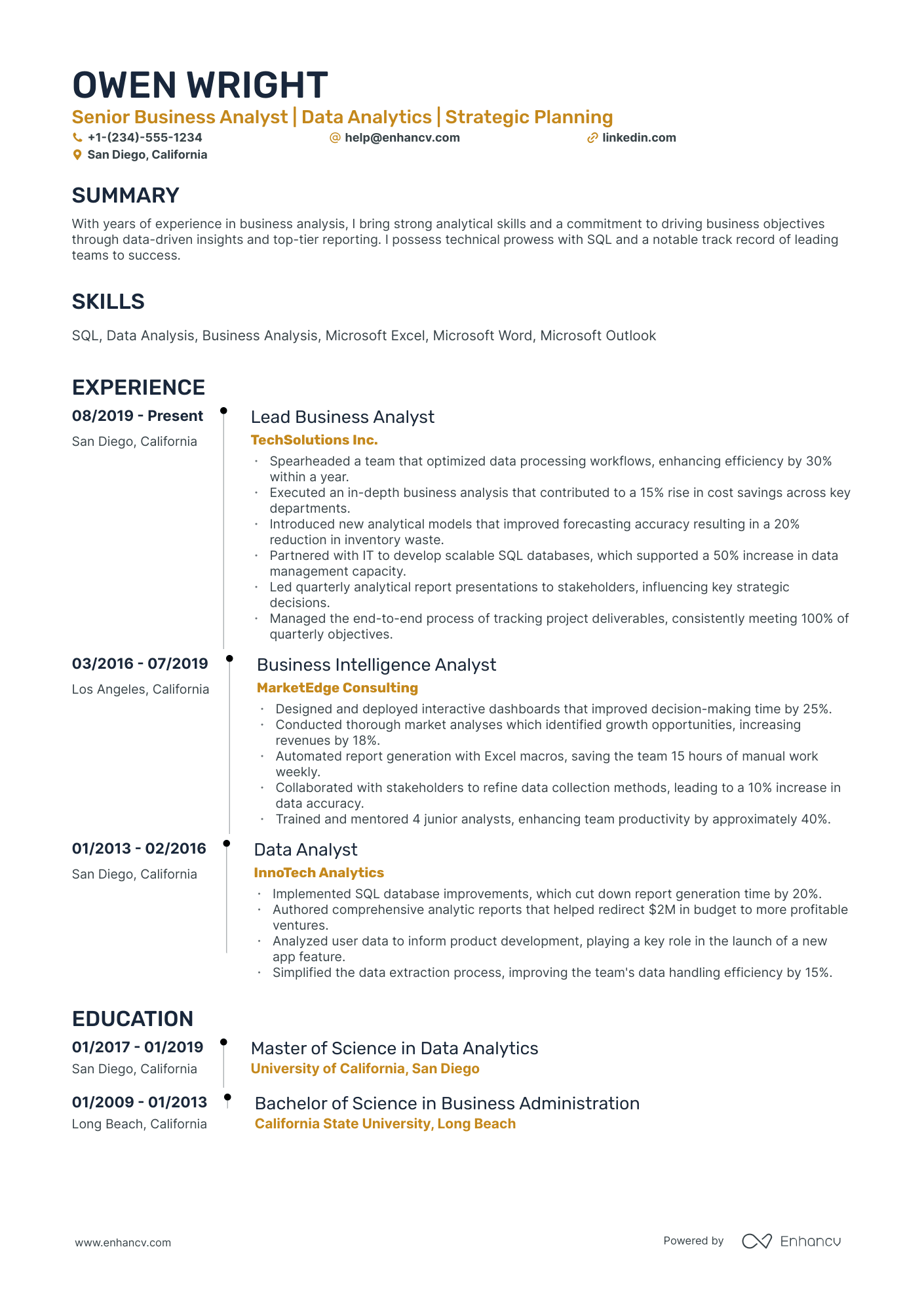 10 Excel Data Analyst Resume Examples & Guide for 2025
