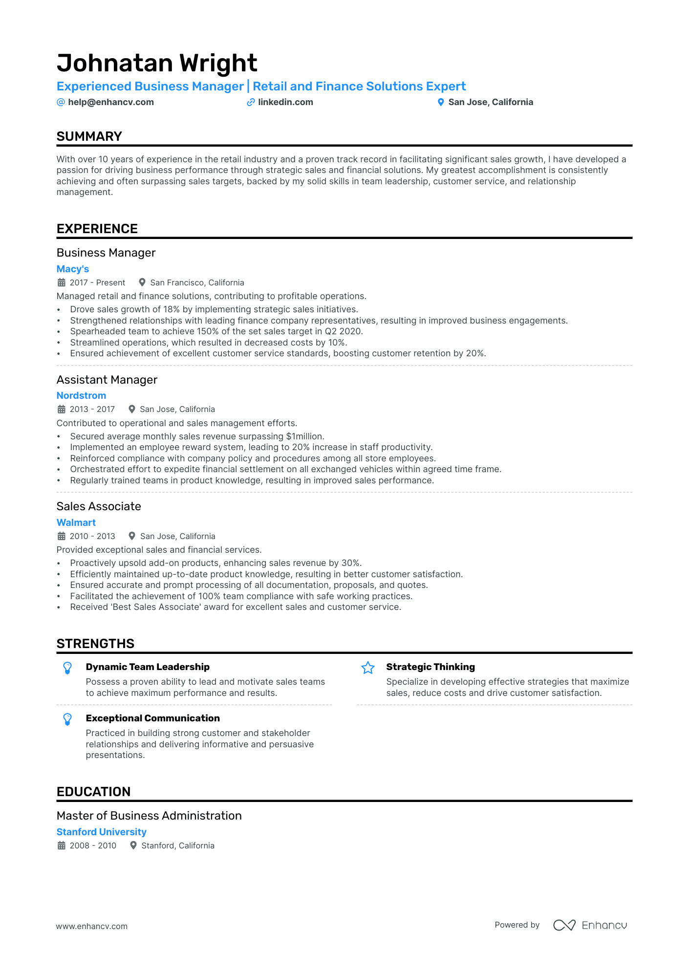5 Business Manager Resume Examples & Guide for 2024
