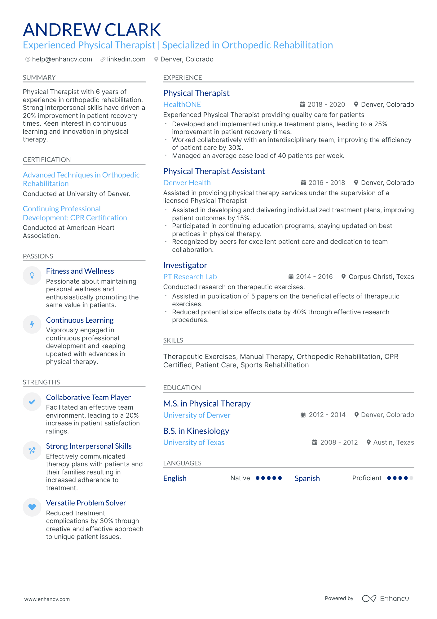 10 Physical Therapist Assistant Resume Examples & Guide for 2026