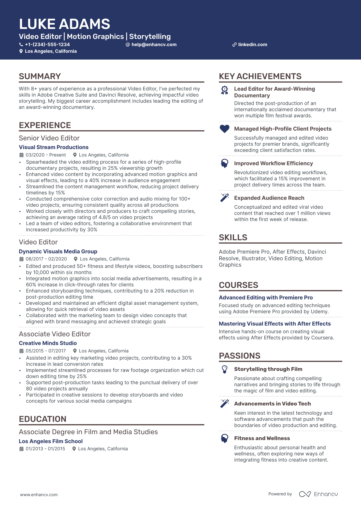 10 Freelance Video Editor Resume Examples & Guide for 2026