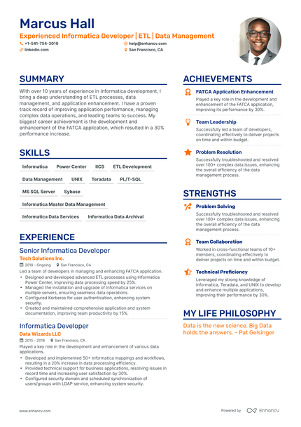 5 Informatica Resume Examples & Guide for 2024