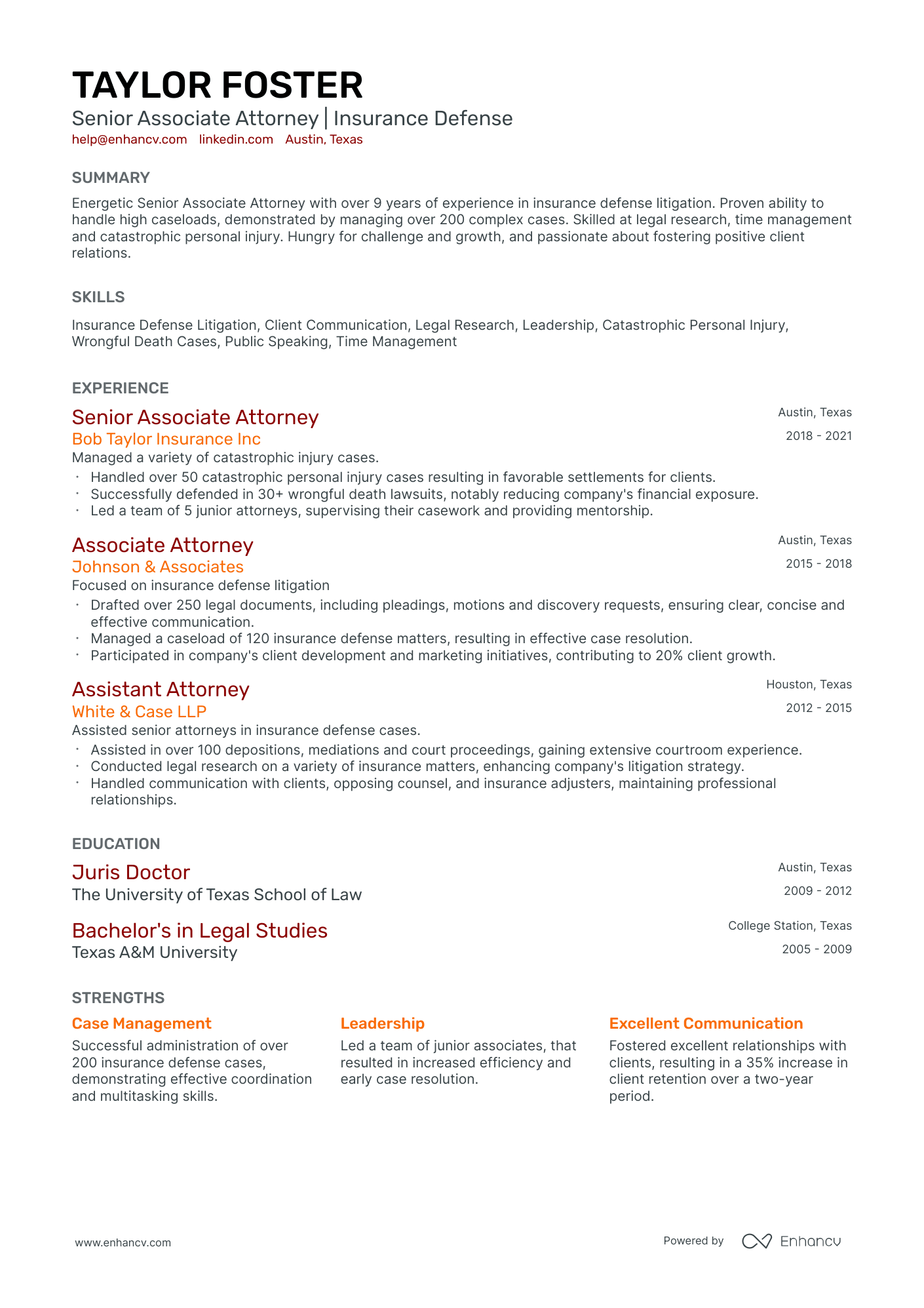 10 Associate Attorney Resume Examples & Guide for 2026
