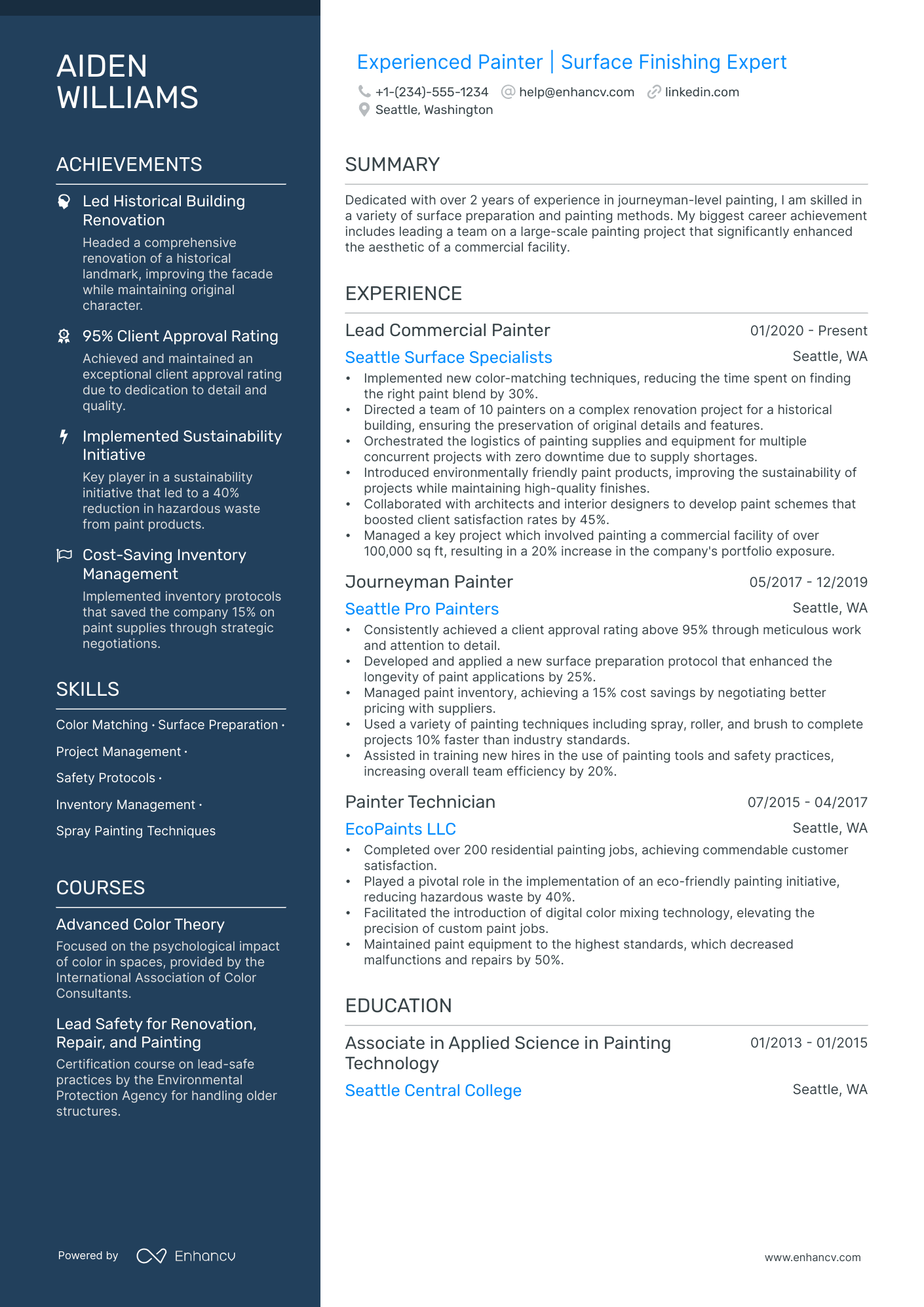 Painter Resume Examples & Guide for 2024