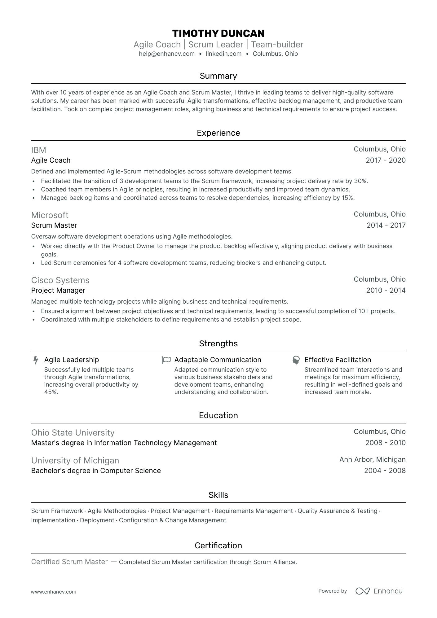 5 Agile Coach Resume Examples & Guide for 2024