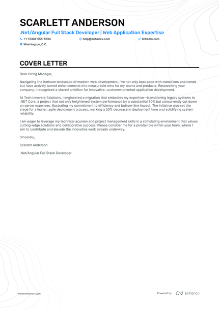 11 Professional Full Stack Developer Cover Letter Examples and Template ...
