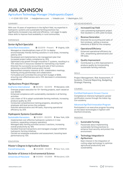 10 Farm Manager Resume Examples & Guide for 2026