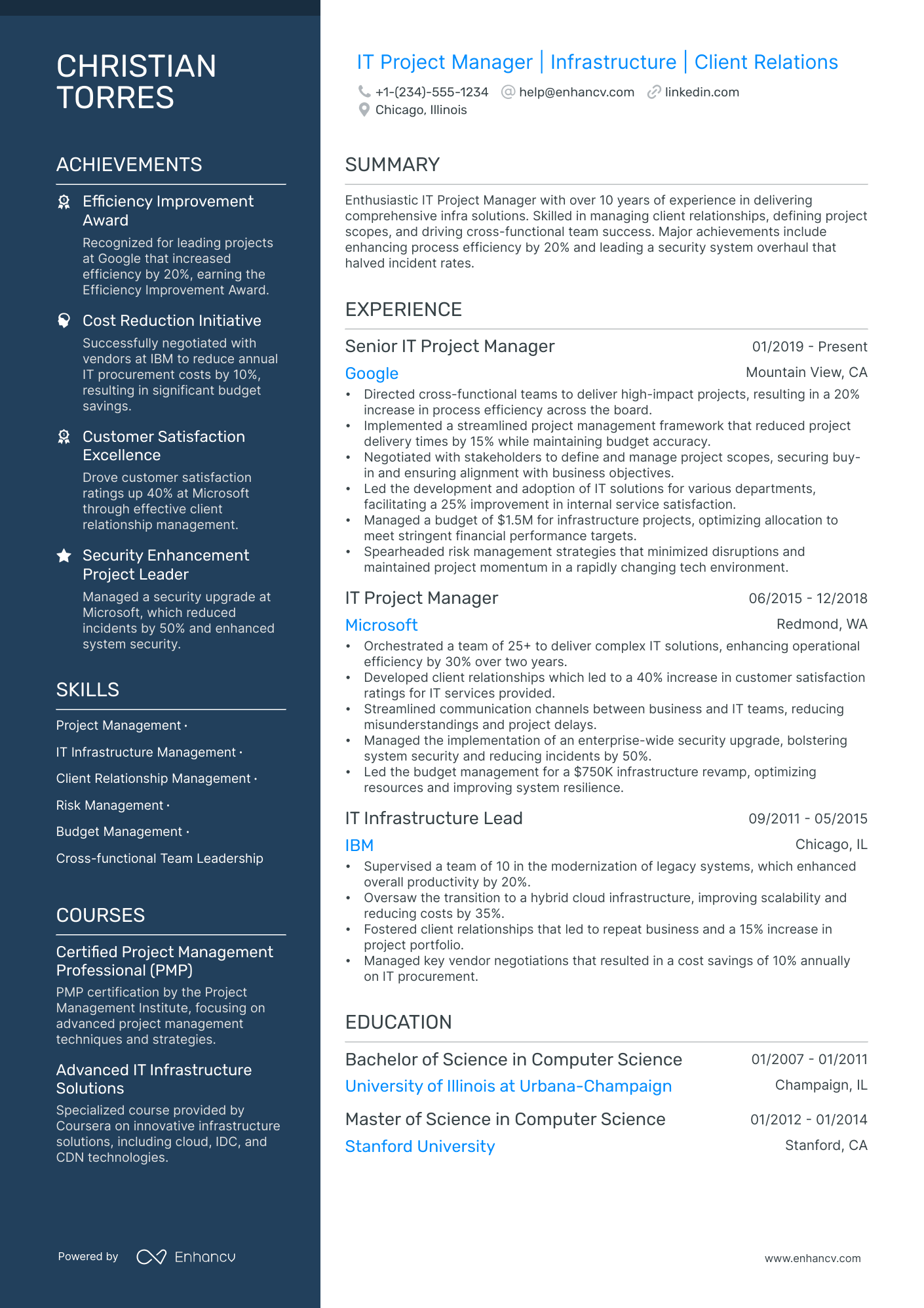 5 Infrastructure Project Manager Resume Examples & Guide for 2024