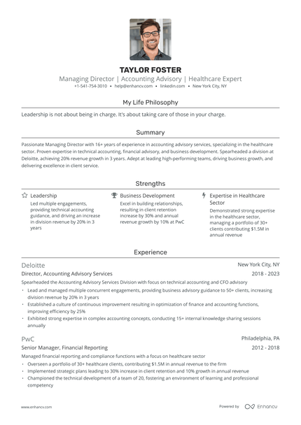 5 Managing Director Resume Examples & Guide for 2025