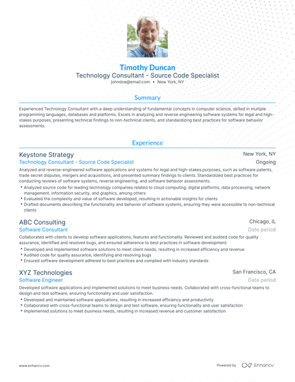 3 Tech Consultant Resume Examples & Guide for 2024