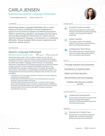 5 Speech Pathologist Resume Examples & Guide for 2023