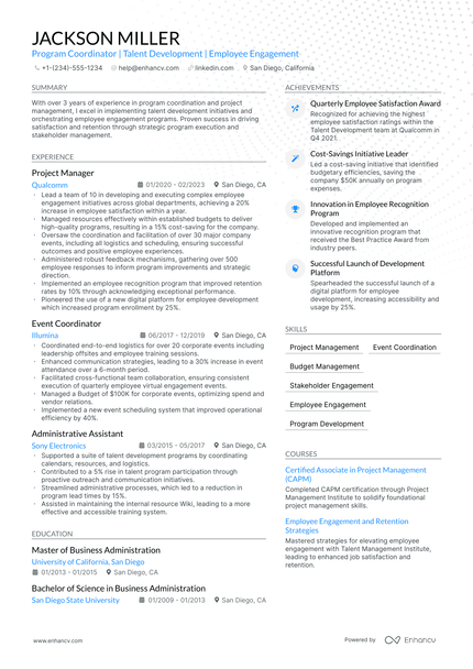 5 Program Coordinator Resume Examples & Guide for 2024