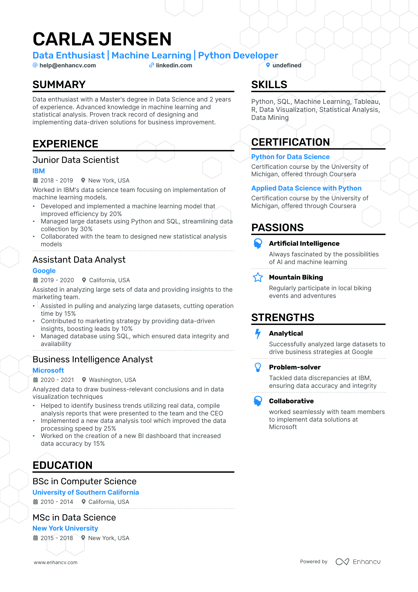 10 Entry-Level Data Scientist Resume Examples & Guide for 2025
