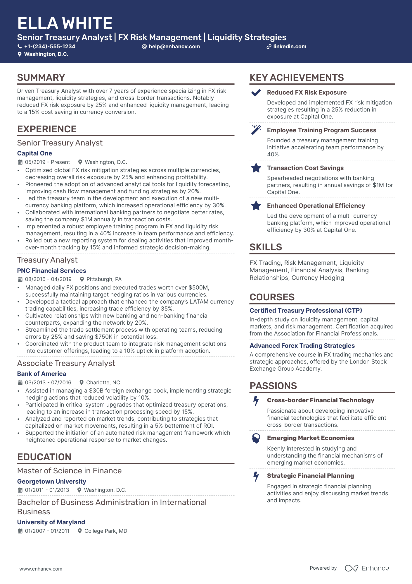 10 Treasury Manager Resume Examples & Guide for 2026