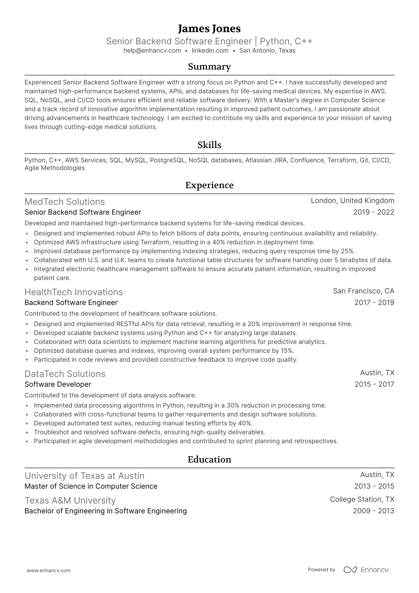 10 Senior Data Engineer Resume Examples & Guide for 2026