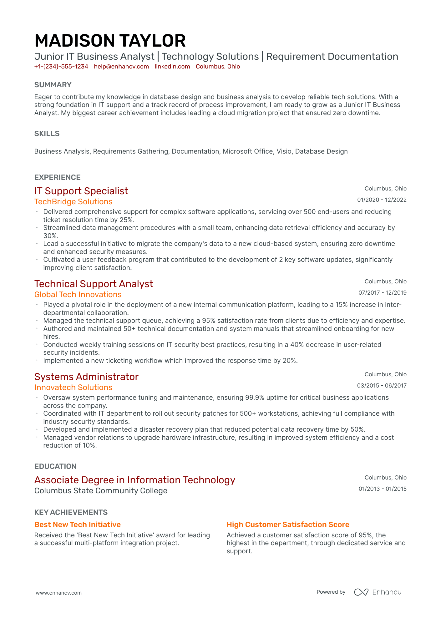 10 IT Business Analyst Resume Examples & Guide for 2026