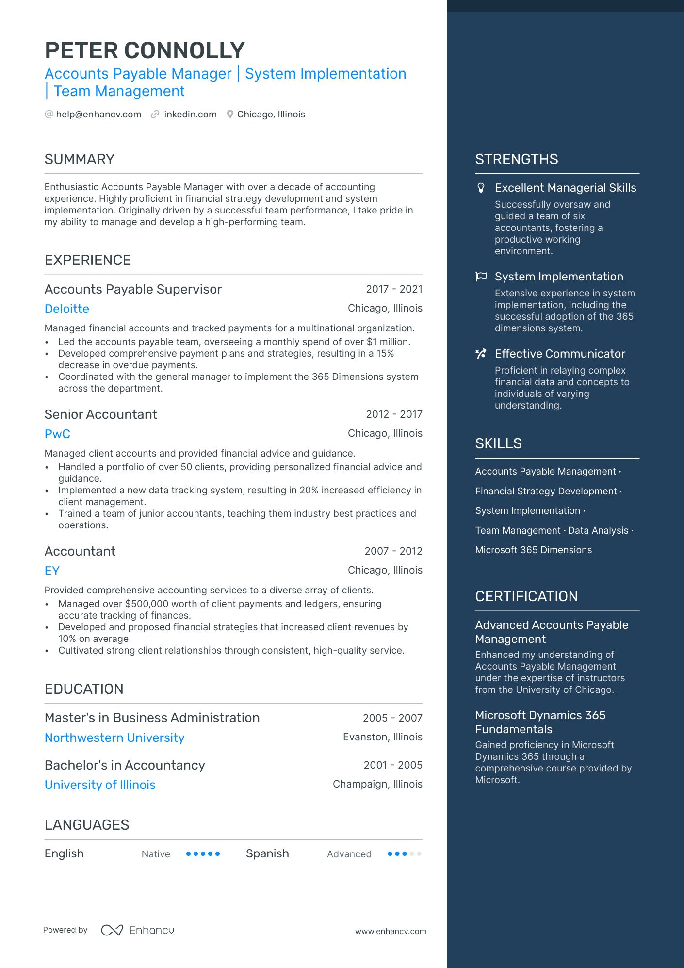 5 Accounts Payable Manager Resume Examples & Guide for 2024
