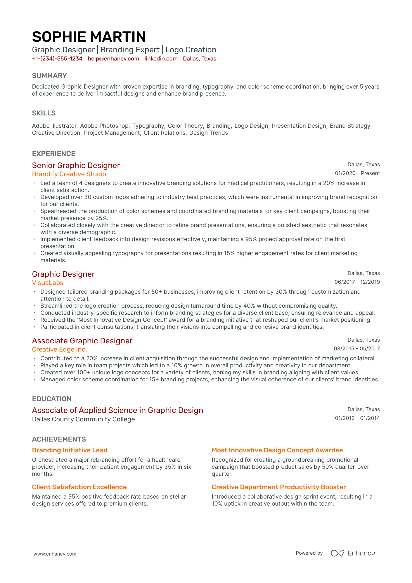 5 Logo Designer Resume Examples & Guide for 2024